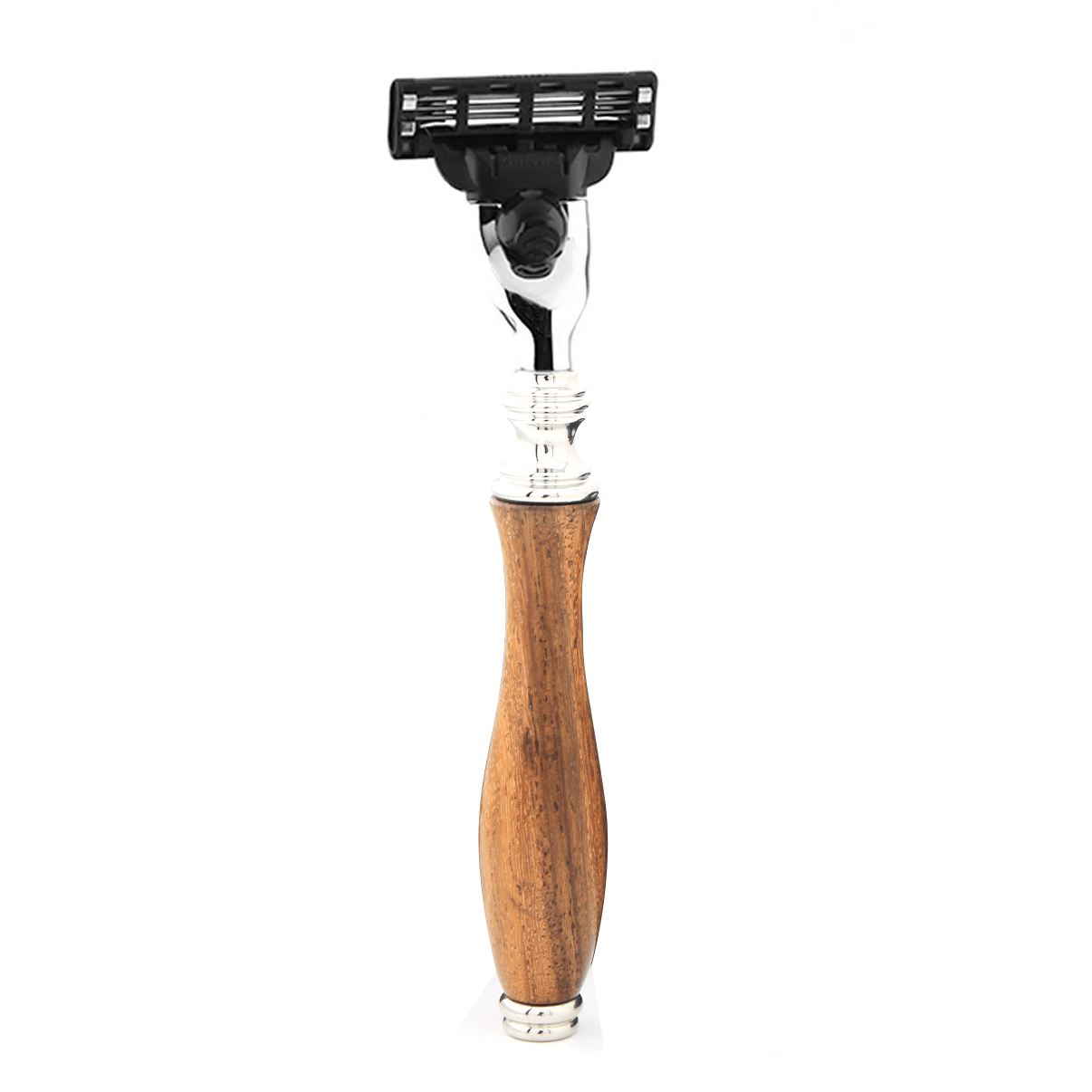Shaving Razor with Triple edge Blades in Wooden Handle